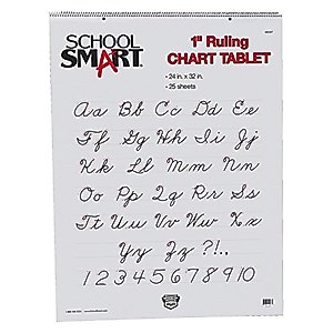 School Smart - 85327 Chart Tablet, 24 x 32 Inches, 1 Inch Rule, 25 Sheets
