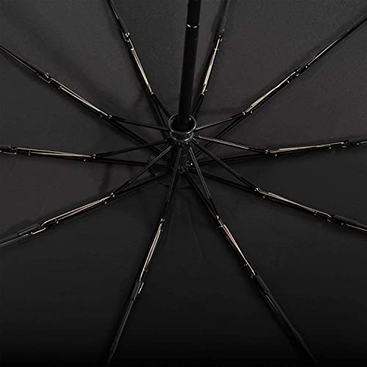 LeRain Auto Windproof Travel Umbrella - Compact, Lightweight, and Portable - Strong Umbrella for Wind and Rain - Non-Rebound umbrella Retracting Device for Men and Women - Upgraded for 2023 (Black)