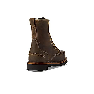 Thorogood 1957 Series 8” Waterproof Moc Toe Work Boots for Men - Soft Toe, Full-Grain Leather with Comfort Insole and Slip-Resistant Heel Outsole; EH Rated, Trail Crazyhorse - 8 2E US