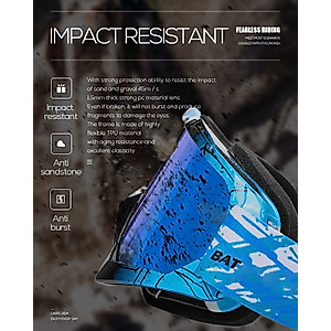 BATFOX Ski Goggles for Men Women Snowboard Goggles Snow Goggles for Men Snowboarding Youth UV400 OTG Dust-proof Anti-Slip Strap (REVO Tint)