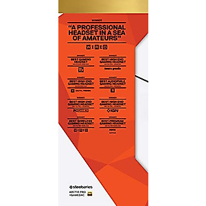 SteelSeries Arctis Pro + GameDAC Wired Gaming Headset - Certified Hi-Res Audio - Dedicated DAC and Amp - for PS5/PS4 and PC - White