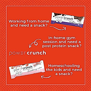 Power Crunch Whey Protein Wafer Bars, High Protein Snacks with Delicious Taste, Peanut Butter Fudge, 1.4 Ounce (12 Count)