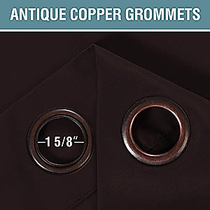 H.VERSAILTEX Premium Blackout Curtains for Living Room 84 Inches Length, Blackout Curtains for Bedroom Thermal Insulated Drapes - Chocolate Brown， 1 Panel