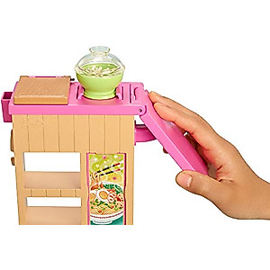 ​Barbie Noodle Bar Playset with Brunette Doll, Workstation and Accessories
