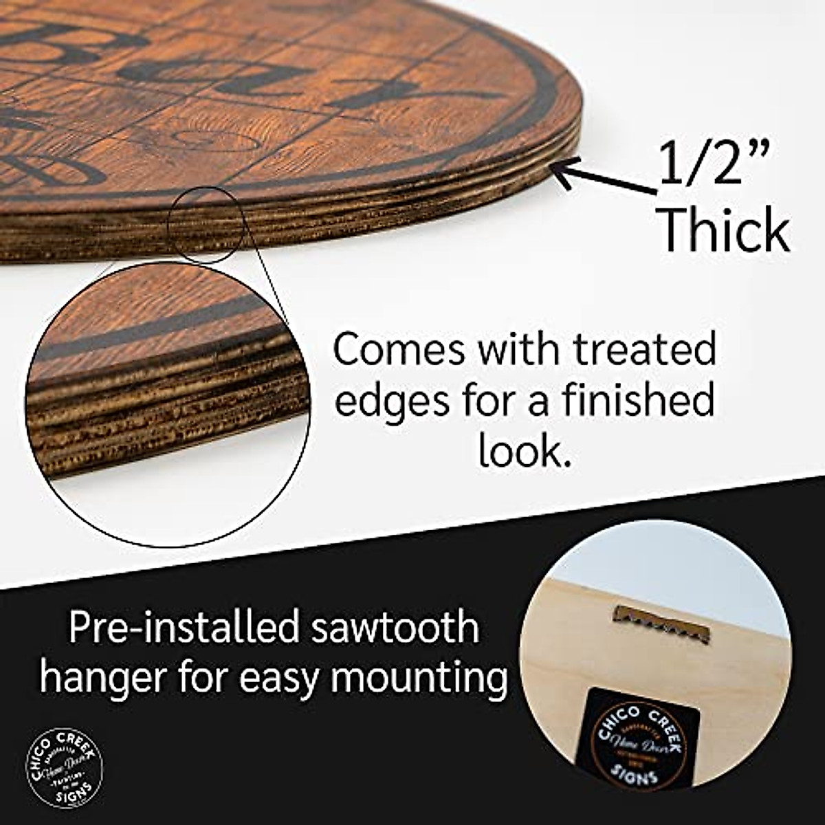 Personalized Cocktail Bar Sign 10" 14" 18" Round Wood Sign Home Bar Accessories Lounge Martini Bar Decor B3-00140052001