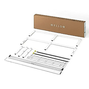 Best Price Mattress 18 Inch Metal Platform Bed Frame, Heavy Duty Steel Slats, White, King