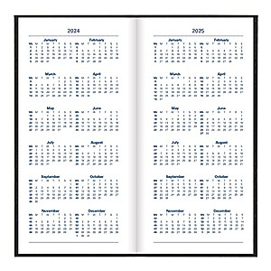Letts of London Principal Weekly Planner, 12 Months, January to December, 2024, Week-to-View, Compact Size, 5.875" x 3.125", Black (C30NUBK-24)