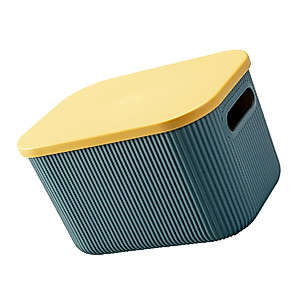 VOSAREA Sundries Basket 1pc Color Matching Storage Box Plastic Organizer Bin Dirty Kids Storage Organizer for Toys Toy Storage Bins with Lids Cmakeup Organzing Handle Household Child
