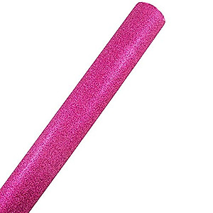 JAM Paper Gift Wrap - Glitter Wrapping Paper - 25 Sq Ft - Fuchsia Hot Pink Glitter - Roll Sold Individually