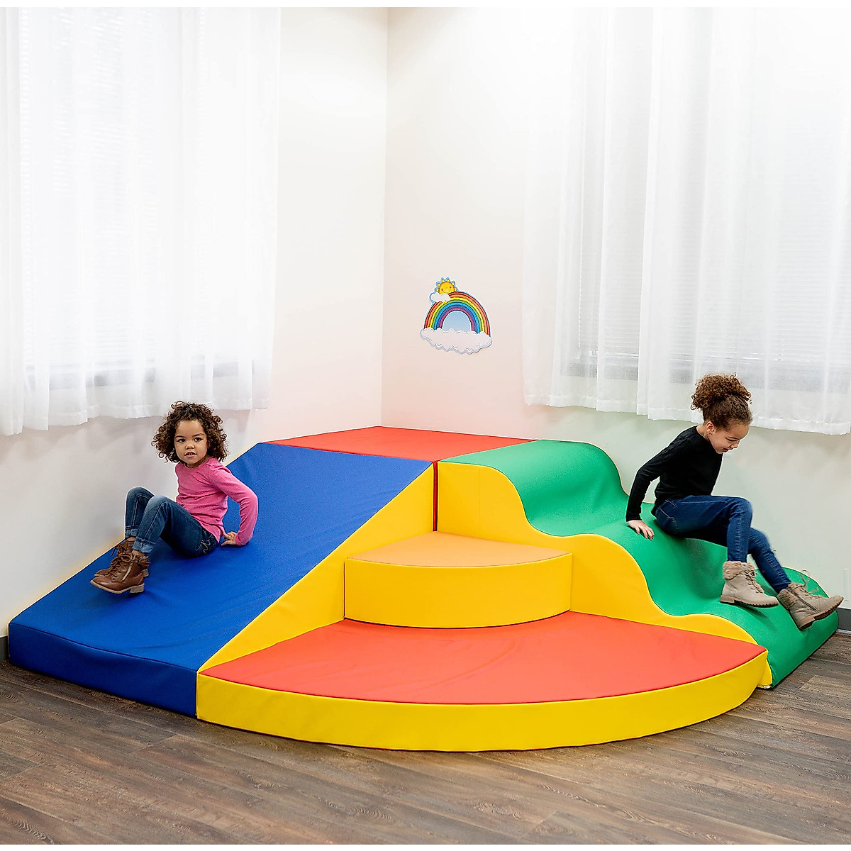 Children's Factory School Age Corner Colossus, Kids Climbing/Jumping/Sliding Indoor Play Equipment, Classroom Furniture for Elementary School/Playroom
