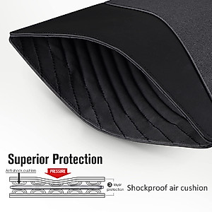 FINPAC 13 Inch Laptop Sleeve Case, Slim Handbag with Magnetic Closure for 12.9" iPad Pro 2018-2022, MacBook Air 13 2018-2022, MacBook Pro 13 2016-2022, Surface Laptop Go, Surface Pro 9/X/8/7/6, Black