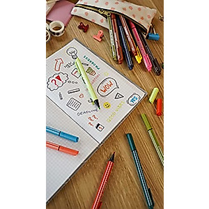 STABILO Nylon Tip Writing Pen pointMax - Wallet of 15 - Assorted Colors
