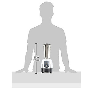 Omega BL360S 1-HP Blender Features Easy to Use Toggle Controls 32-Ounce Stainless Steel Blending Container Gripper Feet for Stability, Silver