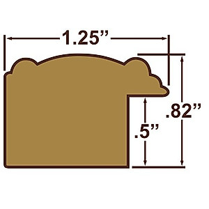 Craig Frames 59504100 16 by 20-Inch Picture Frame, Wood Grain Finish, 1.25-Inch Wide, Honey Oak