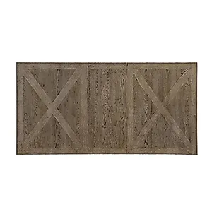 Roundhill Furniture Birmingham 8-Piece Extendable Table with Nailhead Bench and Armchairs Dining Set, Driftwood