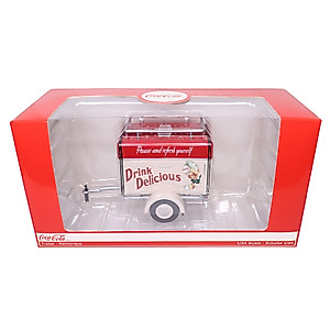 Motor city classics Coca-Cola Diecast Collectible | Trailer | 1:24 Diecast Scale Model 424700 | Officially Licensed Coca-Cola Diecast