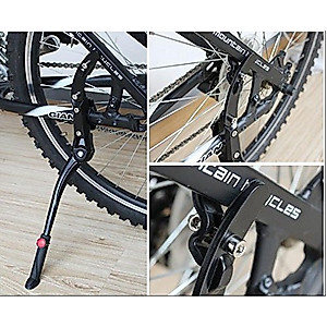 BlueSunshine Rear Mount Bicycle Kickstand Adjustable Aluminum Alloy Bike Stand fits 24"-28"