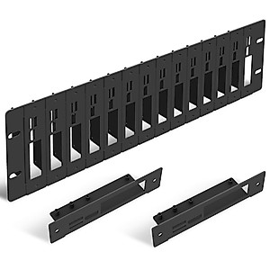 GeeekPi 19 inch 3U Rack Mount for Raspberry Pi 4B, 19" Server Mount Supports 1-14 Units with Pi Fans, Aluminum Heatsinks, Micro HDMI to HDMI Boards, TF Card to FPC Boards for Raspberry Pi 4B