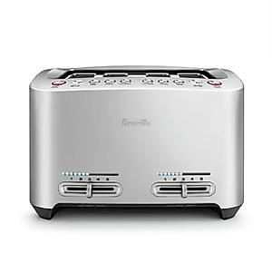 Breville BTA840XL Die-Cast 4-Slice Smart Toaster, Stainless Steel