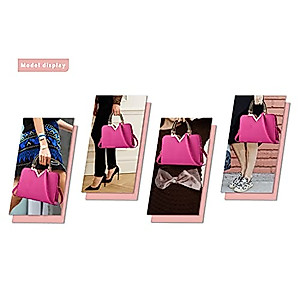 JHVYF Hot Pink Purse Womens Handbag Top Handle Shoulder Bag Tote Satchel Purse Work Bag V067