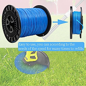 KAKO 065 Trimmer Line Round Weed Wacker String .065-Inch-by-3000-ft Commercial Grade Round String Trimmer Line, Weed Eater String .065 Fits Most String Trimmer(Blue)
