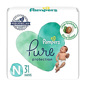 Pampers Pure Protection Diapers Size 0, 31 count - Disposable Diapers