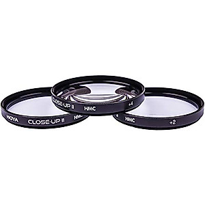 Hoya Close-Up Kit – Filter Set for Macro Photography (+ 1, 2, 4, 82 mm Black