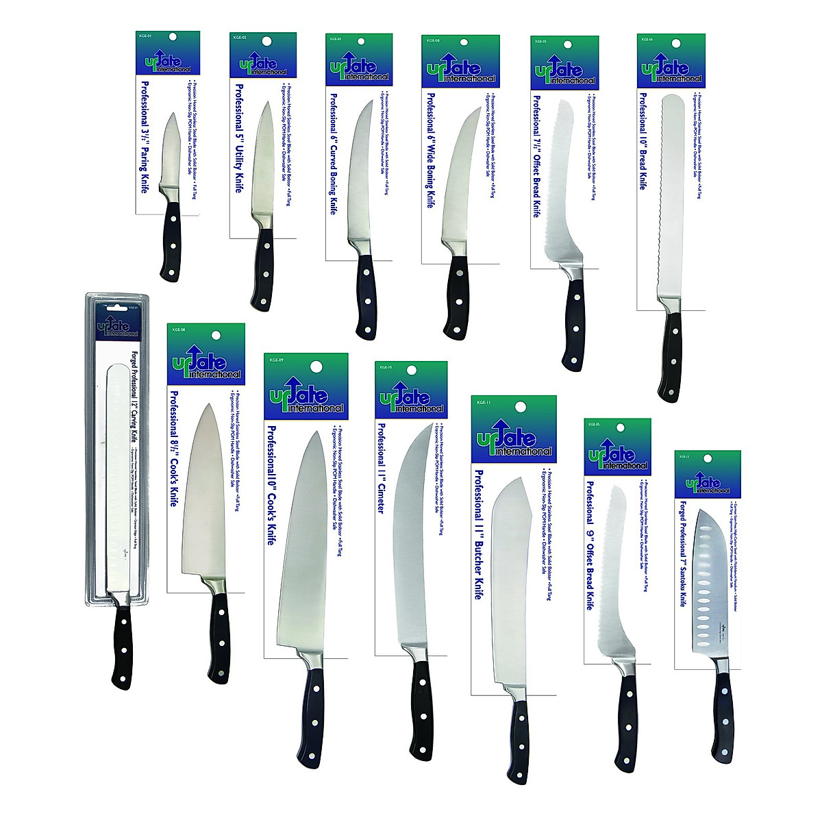 Update International (KGE-06) 10" Forged Bread Knife