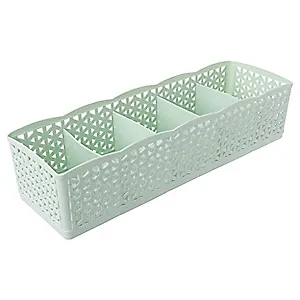 Kingjinglo Underwear Organizer Storage Box Bra Socks Drawer Cosmetic Divider Tidy 5 Cells