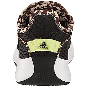 adidas Women's Cloudfoam Pure Sneaker, Black/Black/Pulse Lime, 8.5