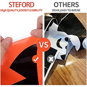 STEFORD 72PCS Large Halloween Pumpkin Face Trick or Treat Plastic Candy Bags,Jack-O-Lantern Halloween Goodie Bags Halloween Party Favors,11"x17"