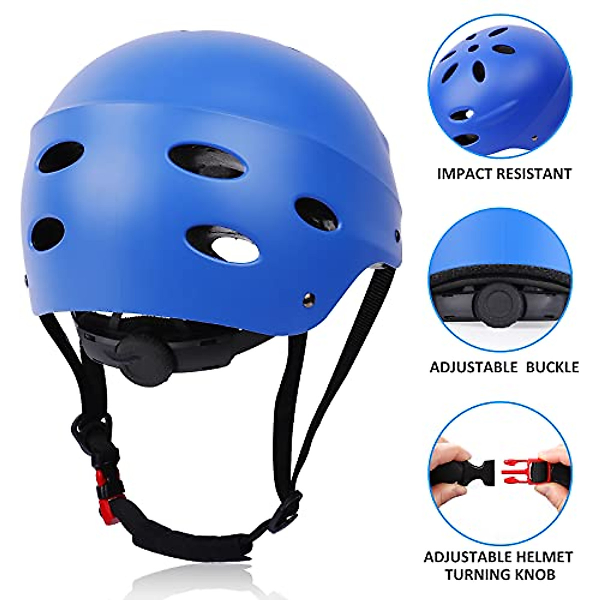 Kid's Protective Gear Set,Roller Skating Skateboard BMX Scooter Cycling Protective Gear Pads (Knee Pads+Elbow Pads+Wrist Pads+ Helmet) (Blue)