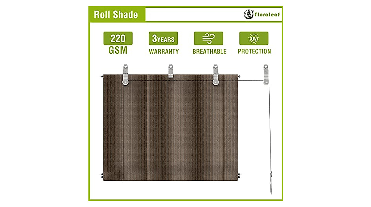 FLORALEAF Outdoor Roller Shades - Privacy & Sunshade