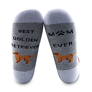 MBMSO 2 Pairs Best Golden Retriever Mom Ever Socks Golden Retriever Mom Gifts Dog Lover Gifts (2 Pairs Golden Retriever Mom Socks)
