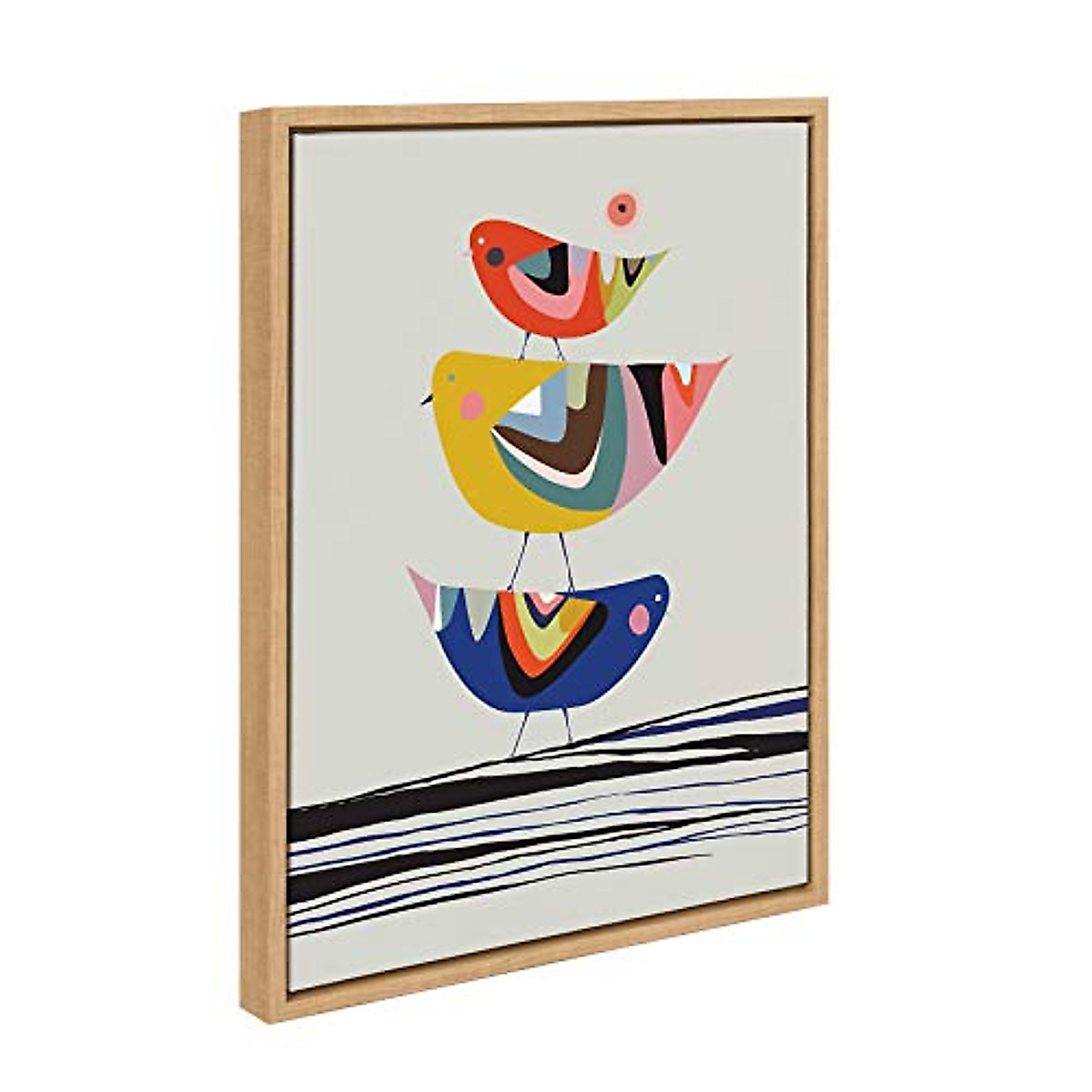 Kate and Laurel Sylvie The Family Tree Framed Canvas Wall Art By Rachel Lee, 18x24 Natural