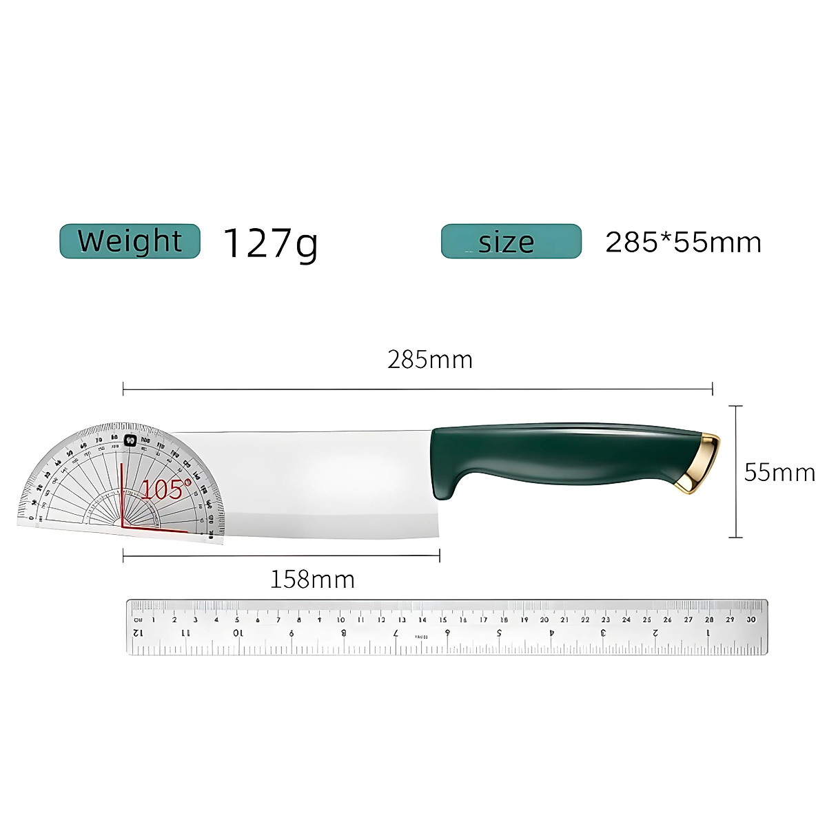 DESIAR Ceramic Knife 6.5 inch Vegetable Knife for Kitchen+Sharp Chopping Knife +Ceramic Cutting Knives with Sheath Cover+Easy To Clean Chef Butcher Knife With Gift Box (green)