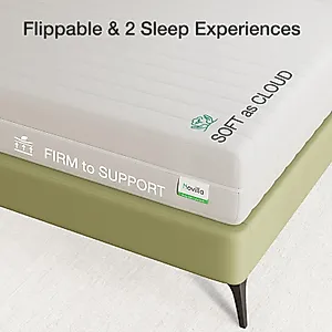 Novilla Twin Mattress, 10 Inch Foam Mattress, Flippable Mattress with Breathable Soft Cover for a Dry, Clean and Double Side Sleep, Twin Size Mattress with Tight Top