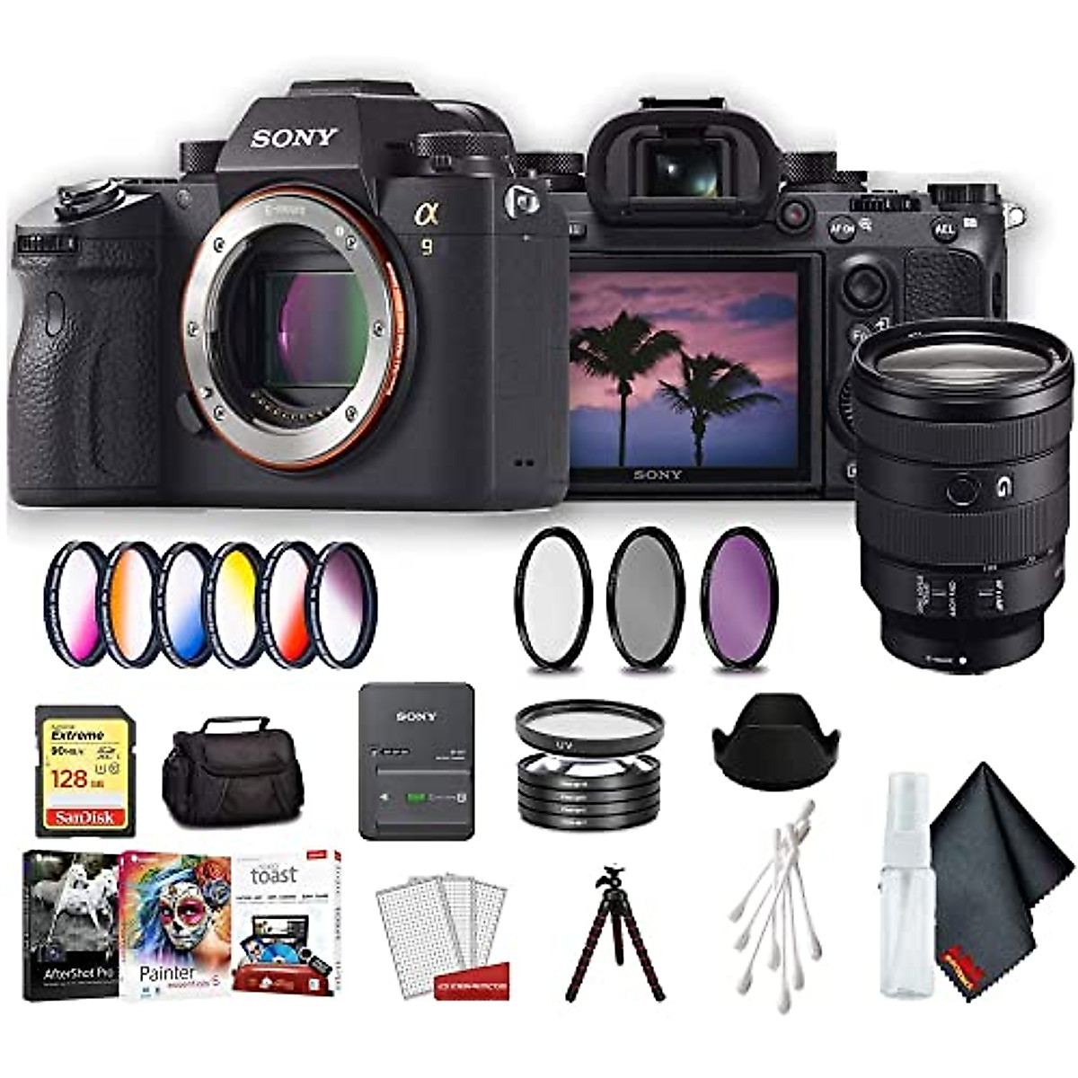 Sony Alpha a9 Mirrorless Digital Camera (International Model) Standard Accessory Bundle w/ 24-105mm Lens