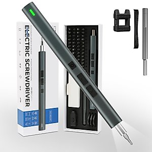 Kingsdun Mini Electric Screwdriver Set, 57-in-1 Small Power Precision Screwdriver Set with 48 Magnetic Bits, Cordless Screwdriver Rechargeable Torque Repair Tool Kit for Phone Watch Camera Laptop