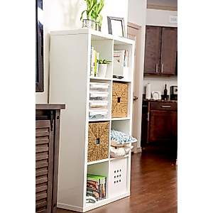 Plano (Pack of 4) Cubby Cube Clear Storage| Stackable Clear Storage Bins With Secure White Latch, Clear With White Latch