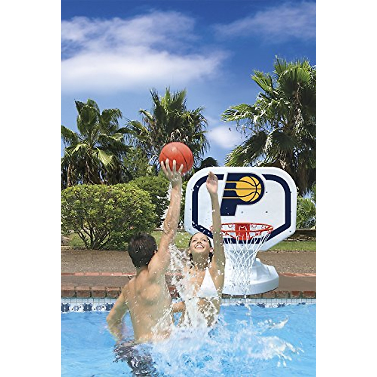 Poolmaster 72911 Indiana Pacers NBA USA Competition-Style Poolside Basketball Game