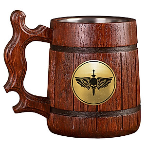 Adeptus Astartes Beer Stein, Personalized 40K Wooden Beer Mug, Custom Beer Stein, Gamer Gift, Gamer Tankard, Gift for Men, Gift for Him