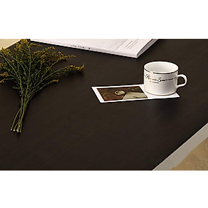 Black Brown Wood Grain Contact Paper Self Adhesive Shelf Liner Dresser Drawer Cabinet Sticker 15.6 by 79in （Black Brown Maple Wood ）