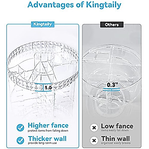 Kingtaily Rotating Makeup Organizer Spinning Makeup Organizer for Vanity, 360 Rotation with 6 Adjustable Layers, Large Capacity Vanity Organizer Skin-care Organizers Clear Perfume Organizer