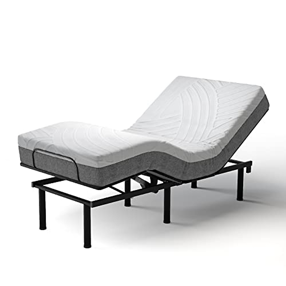 KOMFOTT 8 Inch Adjustable Bed Mattress Twin XL, 3D Transformable Cutting Mattress with Cool Gel Infused Memory Foam & Bamboo Charcoal Memory Foam, Mattress in a Box with CertiPUR-US Certified