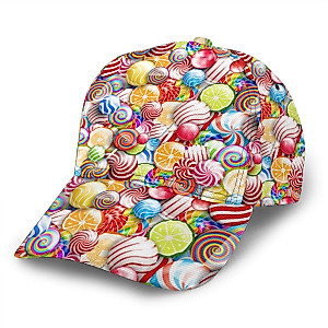 Baseball Cap Colorful Spiral Sugar Candy Sweets Print Dad Caps Classic Fashion Casual Adjustable Sport for Girls Women Hats