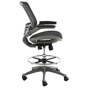 Harwick Evolve All Mesh Heavy Duty Drafting Chair, Gunmetal Finish