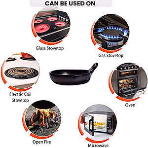 Ancient Cookware, Clay Chamba Saute Pan, Medium, 48 Ounces