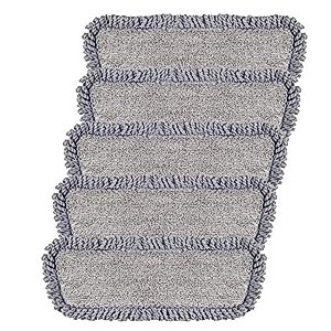 TINA&TONY Microfiber Spray Mop Replacement Heads 15.7", Washable Floor Cleaning Pads for Wet/Dust Mops Heads Refills Pads Compatible with Bona Floor Care System for Kitchen Home Floor Cleaning,5 Pack
