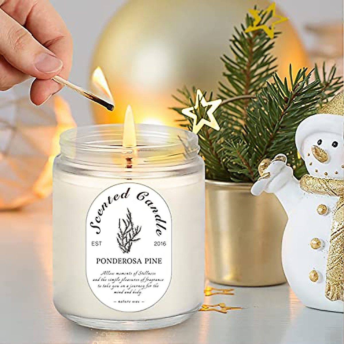 4 Pack Candles for Home Scented, Lavender Candles, 4x6.3 oz 4x50 Hour Long Lasting Aromatherapy Jar Candles Natural Soy Wax Relaxing Candle, Candles Gifts for Women (Lavender *2 &Sage &Jackson)